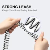 China Single Layer Padded Wrist Strap Surfboard Leash Woowave Design 5.5mm/7mm/8mm Diameter for sale