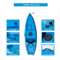 China 220*66*25cm 1 Person Kayak Family Fishing Plastic Kayak with Kayak Seat NO Inflatable for sale