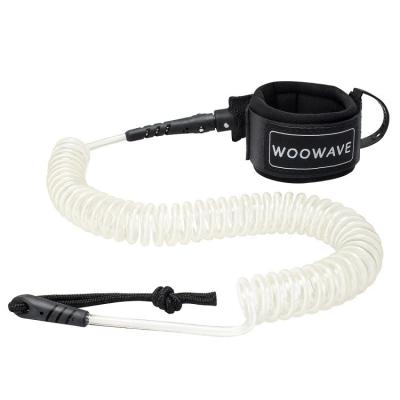 China Coiled Wrist Leg Rope Leash for Inflatable SUP Paddle Board Kayak Single Layer Padded for sale