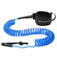 China Coiled Wrist Leg Rope Leash for Inflatable SUP Paddle Board Kayak Single Layer Padded for sale