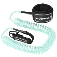 China 7mm Thickness Coiled Ankle Surf Leash for SUP Board in Black/Red/Green/Yellow/Blue for sale