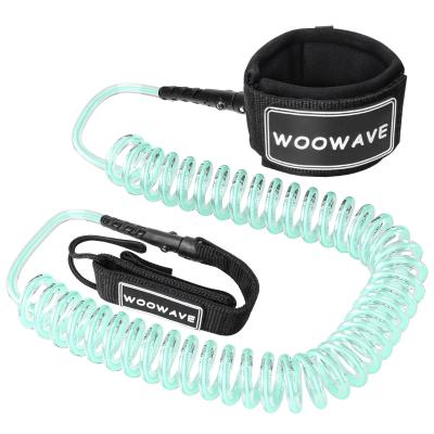 China 7mm Thickness Coiled Ankle Surf Leash for SUP Board in Black/Red/Green/Yellow/Blue for sale