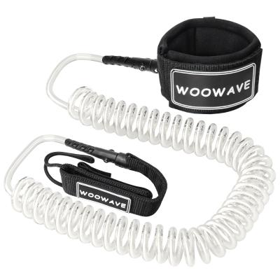 China Multi Color Surfboard Leash with Polyurethane Coil and Single Layer Padded Wrist Strap for sale