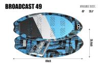China 49'' Wakesurf Board Glass Stand Up Paddle Board Surfboard Blue Applicable People Unisex for sale