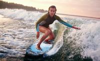 China 49'' Wakesurf Board Glass Stand Up Paddle Board Surfboard Blue Applicable People Unisex for sale