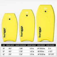 China Blue/yellow/green 33'' IXPE Body Board for Kids EPS Core Water Sport Surfing Bodyboards for sale