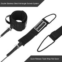 China TPU 10ft Surfing Surfboard Surf Leash with Rubber Logo/Silk Logo 0.16-0.4kg for sale