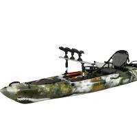 China 395*92*35cm Single Fishing Kayak Woowave Design With Pedal Drive and Electric Motor for sale