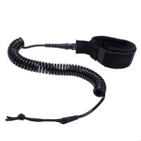 China Surfboard Leash Durable Coiled Surfing Leash Leashes For Surf Leg Rope Knee Rope Black for sale