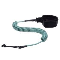 China Surfboard Leash Durable Coiled Surfing Leash Leashes For Surf Leg Rope Knee Rope Black for sale