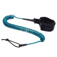 China Surfboard Leash Durable Coiled Surfing Leash Leashes For Surf Leg Rope Knee Rope Black for sale