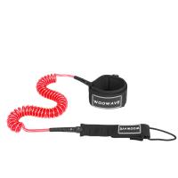 China Polyurethane Coil Surfboard Leash with Padded Wrist Strap Woowave Custom SUP Leashes for sale