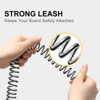 China Rubber Logo Surfing Leg Rope for Lakes Rivers WOOWAVE Sup Paddle Board Surfing Leash for sale