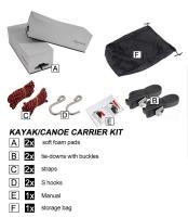 China 50 kgs Load Capacity Car Top Carrier Roof Kit for Kayak/Canoe Woven Lable or PVC Lable for sale