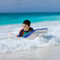 China Get Ready to Ride the Waves with 33 Inch HDPE Shortboard XPE Bodyboard and Surf Leash for sale