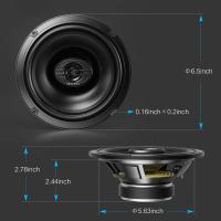 China Set of 2 Full Range Coaxial Car Speakers with 6.5 Inches Subwoofer and 1500Hz Tweeter for sale