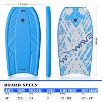 China Hand Leash Swimming Board 2.3 Inch BLUE Woowave EPS Core Bodyboard for Adult Fun for sale