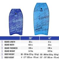 China Water Sports Essential 36' Custom EPS HDPE Body Board Skimboard Rider Weight 60-120lbs for sale
