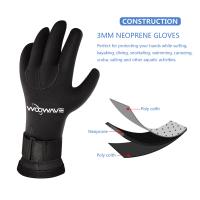 China 3mm Neoprene Anti-Slip Thermal Five Finger Surfing Gloves for Diving and Spearfishing for sale