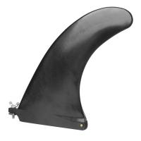 China 10inch Black SUP Single Center Fin Boosts Maneuverability on Surfboard Replacement for sale