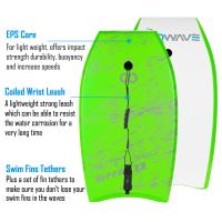 China Unisex 36'' Bodyboard XPE Inflatable Skiing Board with Leashes for sale