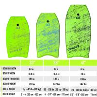 China Unisex 36'' Bodyboard XPE Inflatable Skiing Board with Leashes for sale