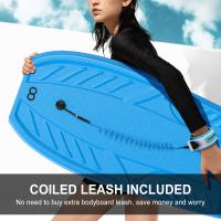 China Customizable Surfboard Body Board with Leash 3lbs Board Weight HDPE Material for sale