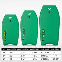 China Board Weight 1.17lbs Woowave 33 inch Custom Design HDPE Shortboard Bodyboard for Riders for sale