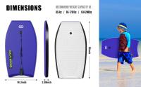 China Board Weight 1.17lbs Woowave 33 inch Custom Design HDPE Shortboard Bodyboard for Riders for sale