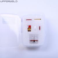 China Large Champagne Clear Nozzle Ceramic Gas Lens Collect for Welding Torch Red Color for sale