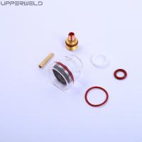 China Large Champagne Clear Nozzle Ceramic Gas Lens Collect for Welding Torch Red Color for sale