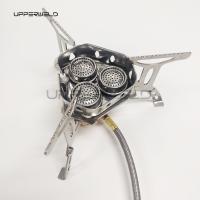 China Outdoor Cooking Portable Burner Round Stainless Steel Furnace Head Camping Gas Stove for sale