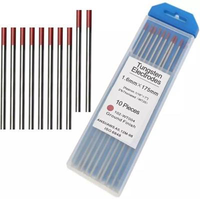 China 1/8'' 3/32'' 2% Lanthanated Gold WL15 Tungsten Electrode for STIG Welding 10-Pack for sale