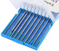 China 175mm 1.6mm Pure Lanthanated Green Tungsten Tig Welding Electrode 10pcs Package Quantity for sale