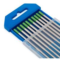 China 175mm 1.6mm Pure Lanthanated Green Tungsten Tig Welding Electrode 10pcs Package Quantity for sale