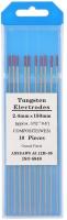 China TIG Welding Consumables WES Purple Tungsten Electrodes Composite Tungsten 2.4mm*150mm for sale
