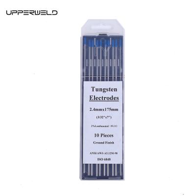 China 2.4mm*175mm Blue TUNGSTEN Electrodes 10-pack for DC/AC Operating Current TIG Welding for sale
