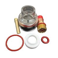 China 2.4 mm TIG Welding Torch Stubby Gas Lens Glass Cup Kit for WP-17/18/26 Air Cooling for sale