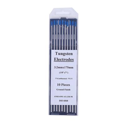 China DC/AC Operating Current WL20 2.4mm*175mm Blue Tungsten Electrodes for TIG Welding for sale