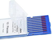 China 10-pack Red Tungsten Electrodes 2.4mm*175mm for TIG Welding Welding Current 40-230A for sale