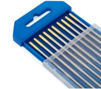 China Tungsten Electrodes WL15 1.5% Lanthanated Golden Head 2.4mm for TIG Welding Consumables for sale