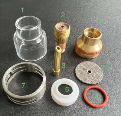 China Better Gas Coverage Guaranteed with TIG Accessories Champagne Clear Nozzle Kit 54NQCN for sale