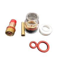 China Better Gas Coverage Upper WP-17/18/26 Champagne Nozzle Kit with Adapter 2.4mm TIG Welding Consumables for sale