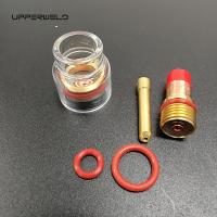 China Better Gas Coverage Upper WP-17/18/26 Champagne Nozzle Kit with Adapter 2.4mm TIG Welding Consumables for sale