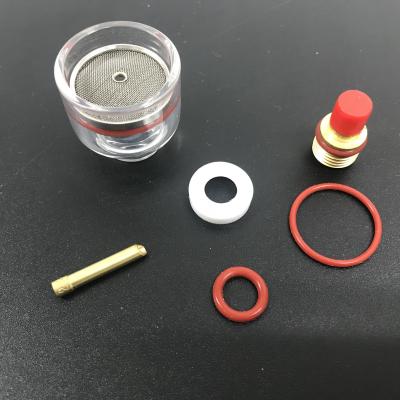 China WP-9/20 Large Champagne Clear Quartz Nozzle Kit for 2.4mm Tig Welding Accessories for sale
