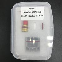 China WP-9/20 Large Champagne Clear Quartz Nozzle Kit for 2.4mm Tig Welding Accessories for sale