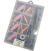 China Upper WP17 18 26-10N 17Kit Gas Lens Alumina Nozzle Back Cup TIG Welding Accessories Kit Air Cooling for sale