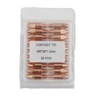 China Upper Contact Tip M6 28 1.2MM Gas Power Copper Mig Welding Torch Accessories for sale