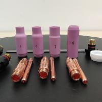 China Upper WP17 18 26-10N 17Kit Gas Lens Alumina Nozzle Back Cup TIG Welding Accessories Kit Air Cooling for sale