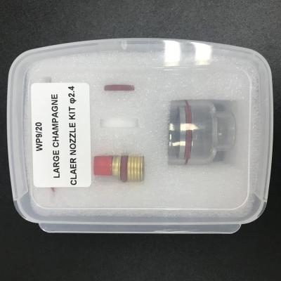 China WP9 20 2.4MM TIG Welding Torch Stubby Gas Lens with Glass Nozzle ODM Customized Help for sale